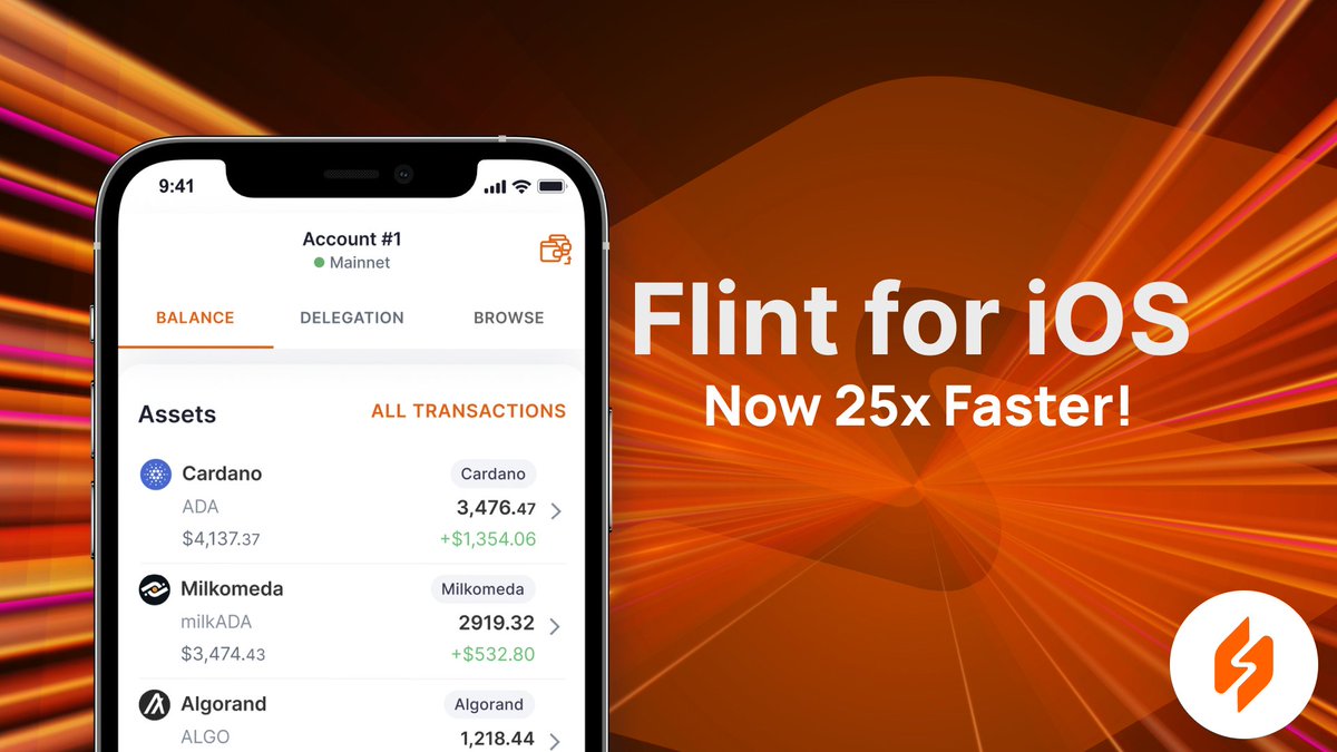 Flint Wallet on iOS just got 25x Faster! Android coming soon! : r/cardano