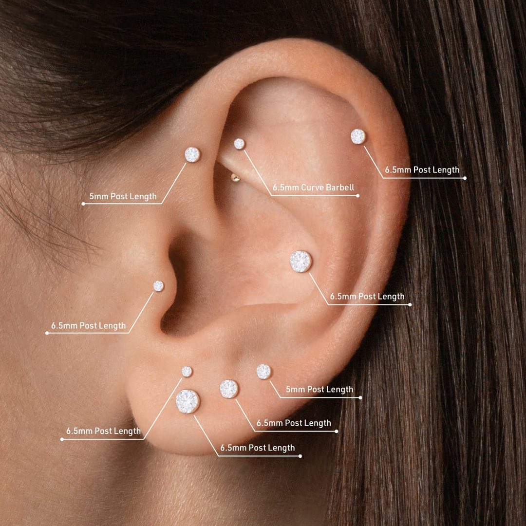 Ear Piercing Size Chart