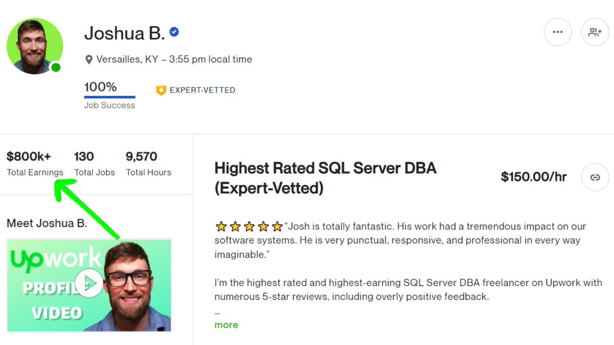 I just passed $800,000 earned on @Upwork!! 💚 Here are 5 tips that ...