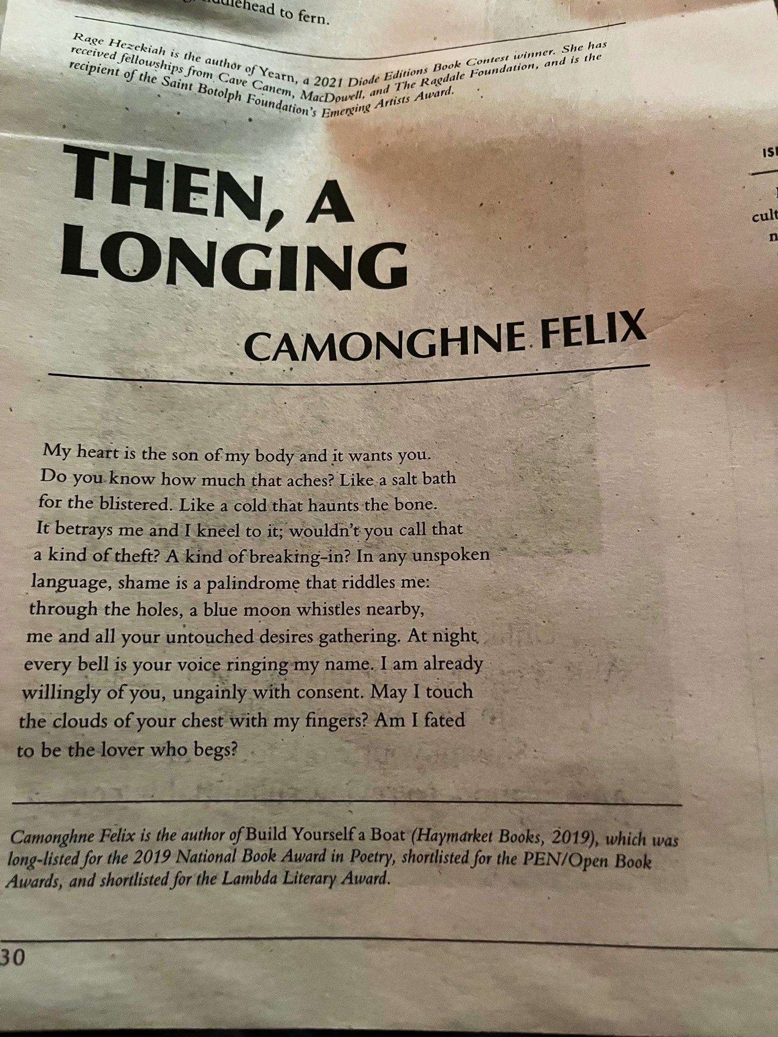 Maybe: Camonghne Felix on Twitter: "New poem in this edition of American Poetry Review! Another ...