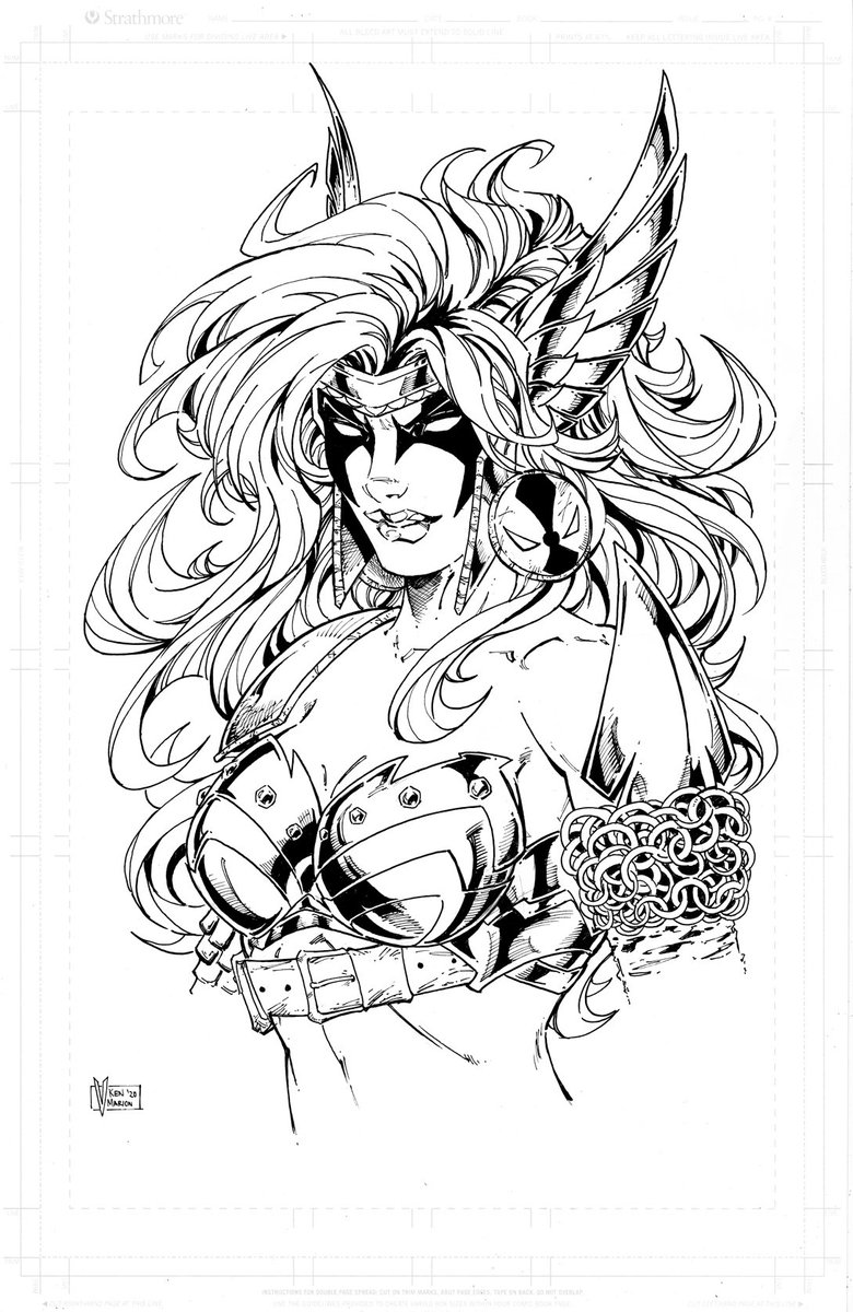 Daily Spawn Archive on Twitter: "Angela sketch (2020). Art by @VKMarion #Spawn"