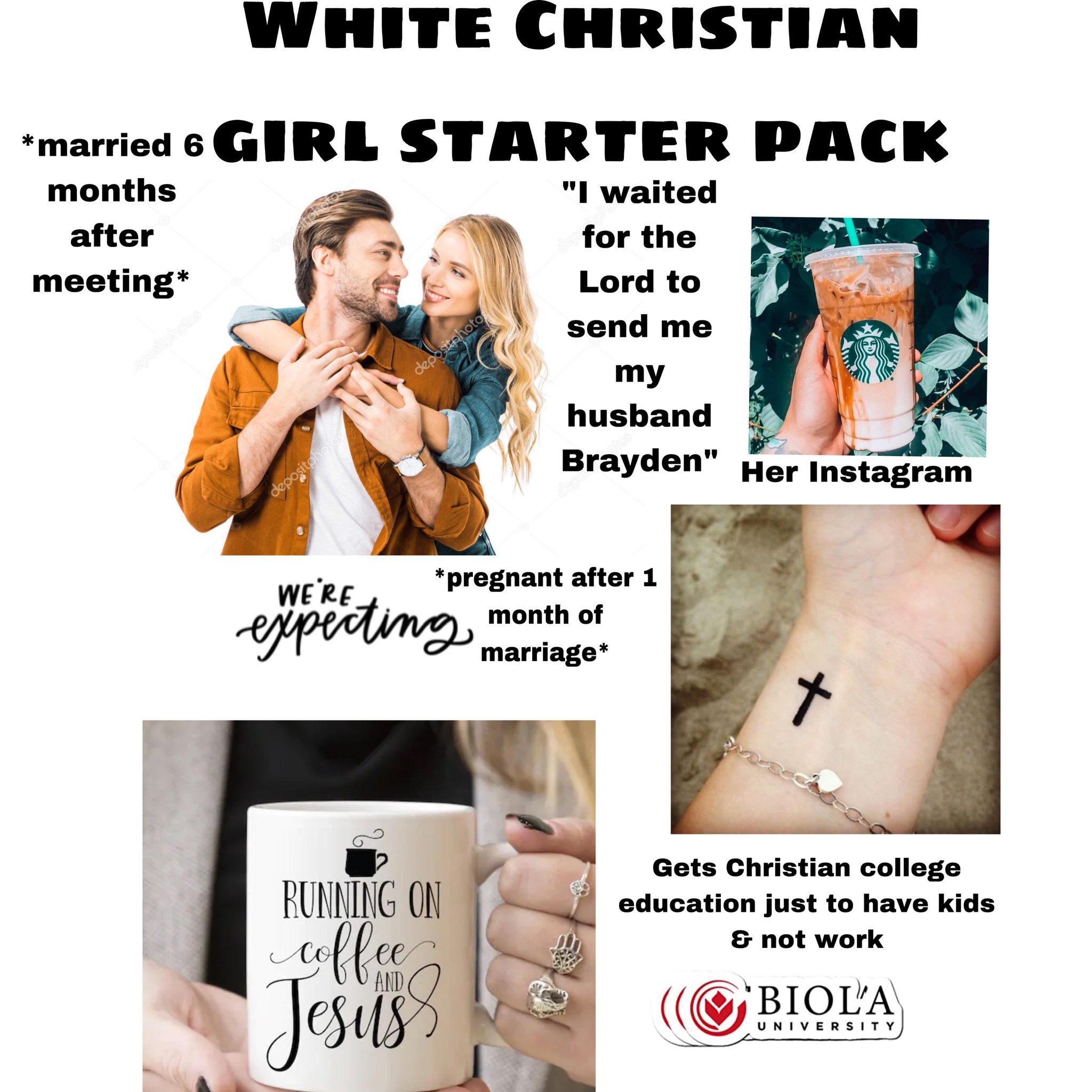 Best Starter Packs On Twitter Christian White Girl Starter Pack Photo