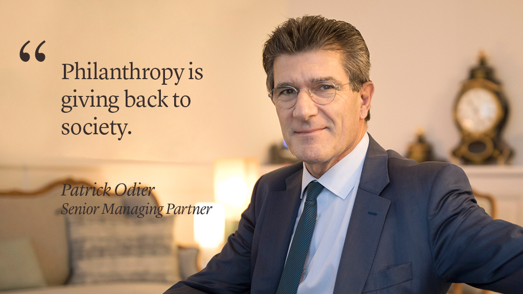 Patrick Odier, Senior Managing Partner and President of the Fondation ...