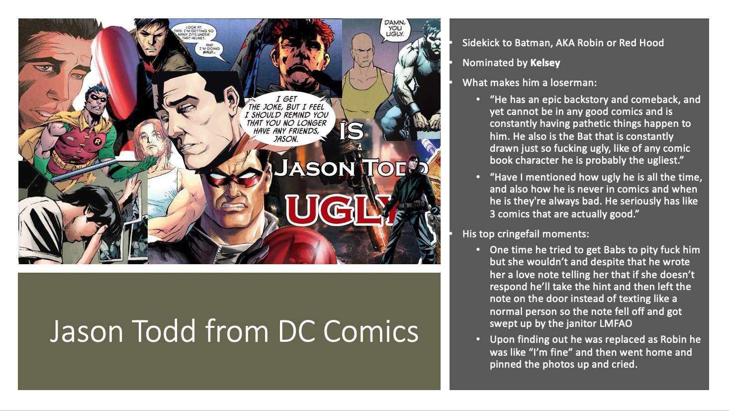 The Official Pathetic Loserman Awards 2022 on Twitter: "The first of two flops from Final ...