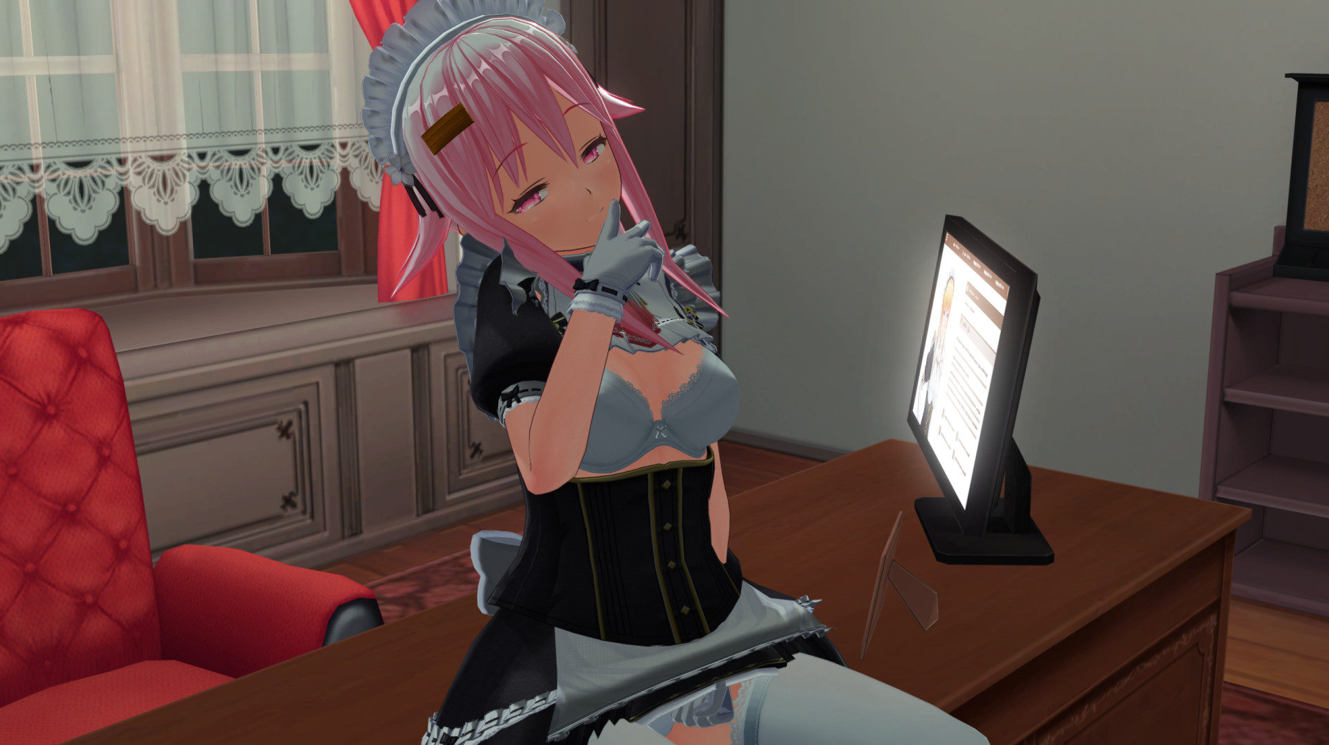 kai419L on Twitter: "ノワールランジェリーセットブラに半脱ぎ差分追加 COM3D2専用 UVはおっぱい周りの辺を少し溶解した程度です https://t.co ...