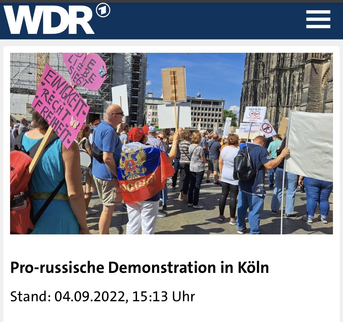 A protest in Cologne, Germany against sanctions and to resume energy ...