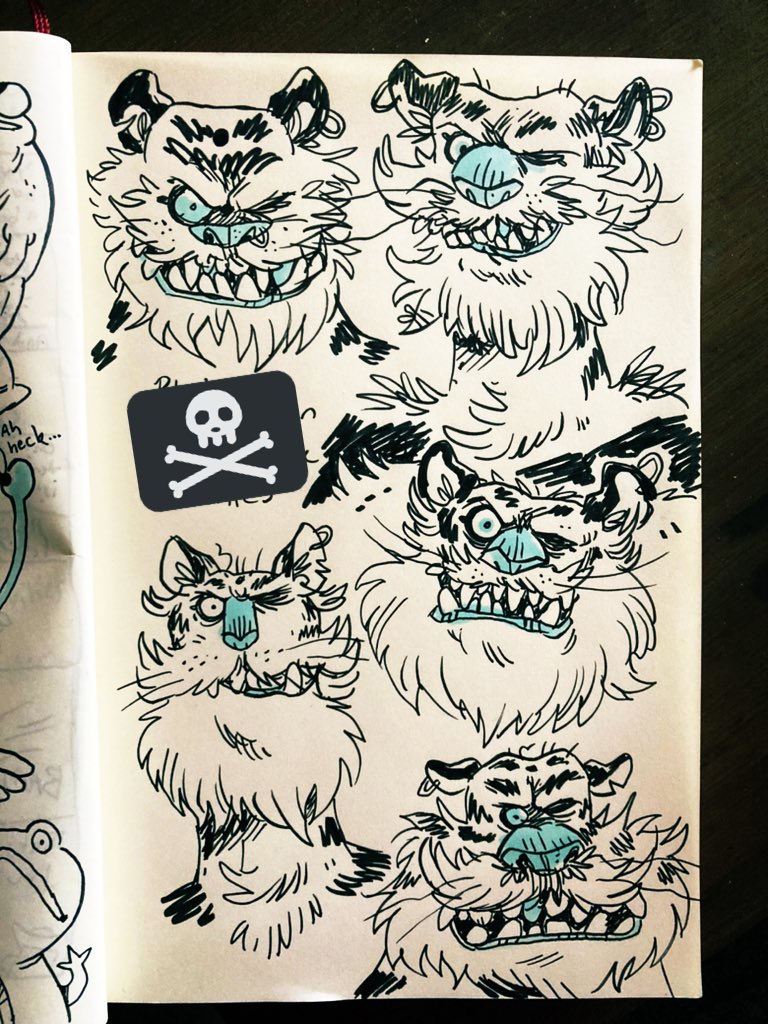 「Tiger pirate captain sketchbook doodles 」|Lucie Ebreyの漫画