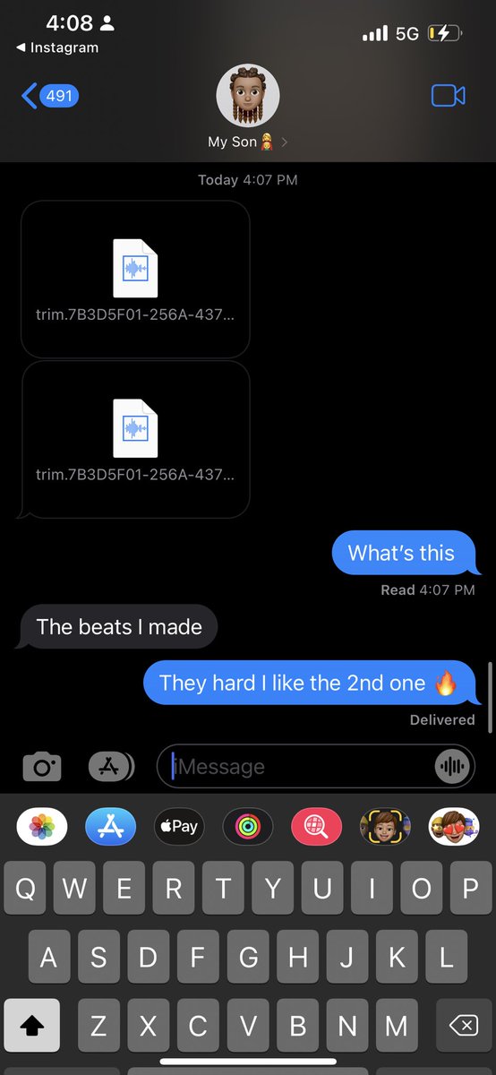 My 10yr old downstairs making beats sending them too me I think it’s ...