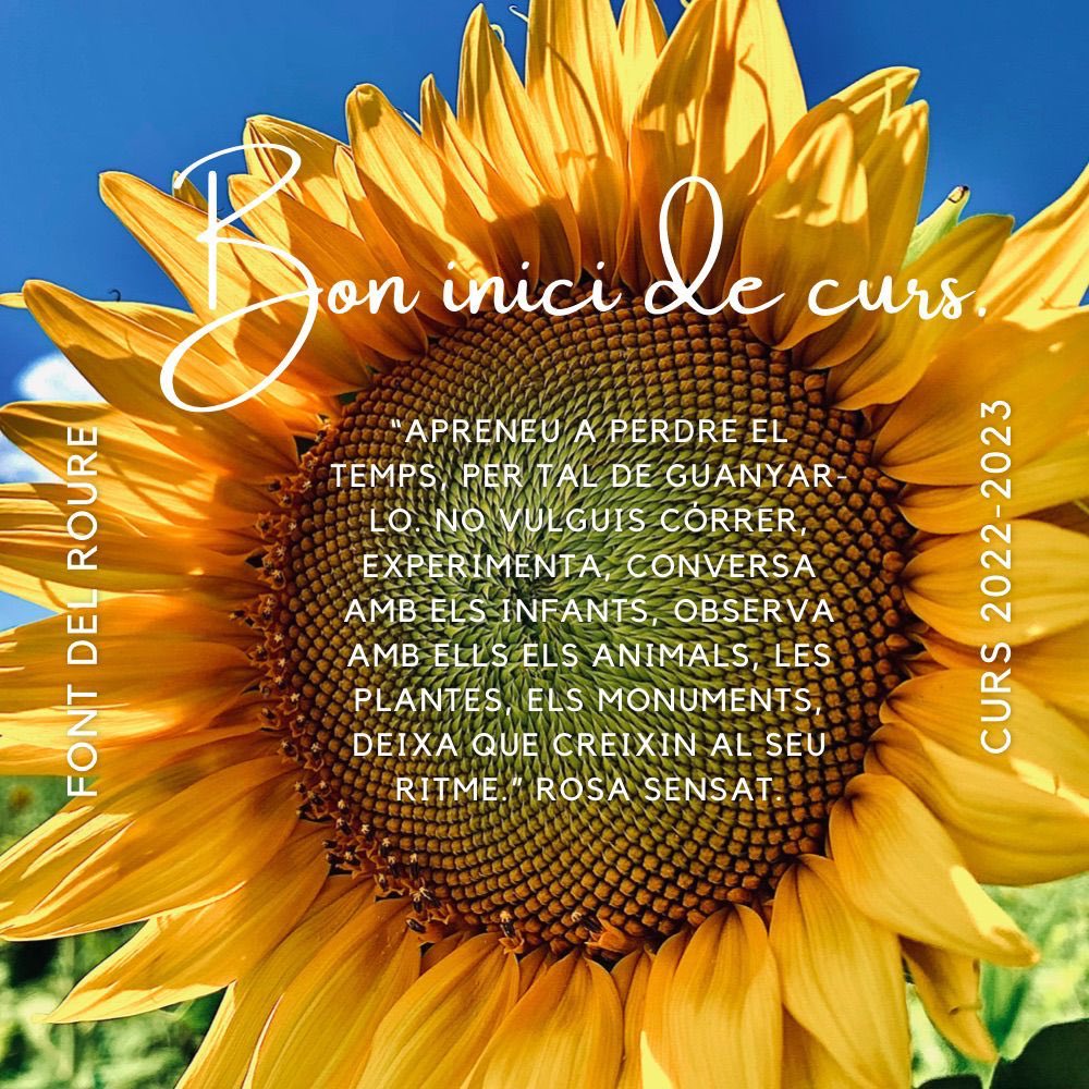 Bon inici de curs 2022-2023. | ESC Font del Roure