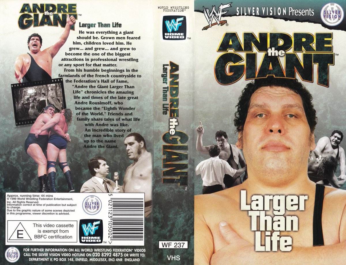 WWF Wrestling on Twitter: "Silver Vision presents Andre the Giant: Larger Than Life on video ...