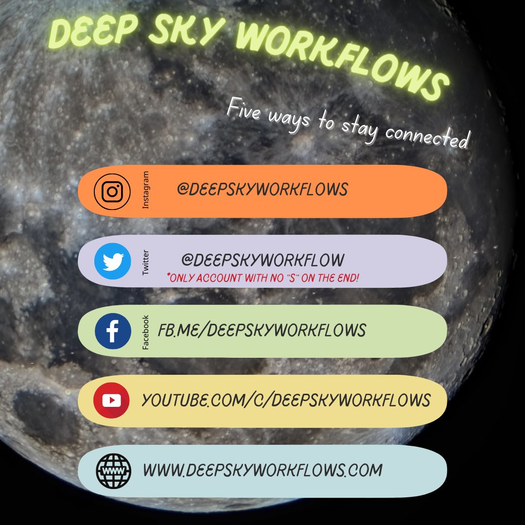 Deep Sky Workflows on Twitter: "Reminder of ways to stay in touch ...