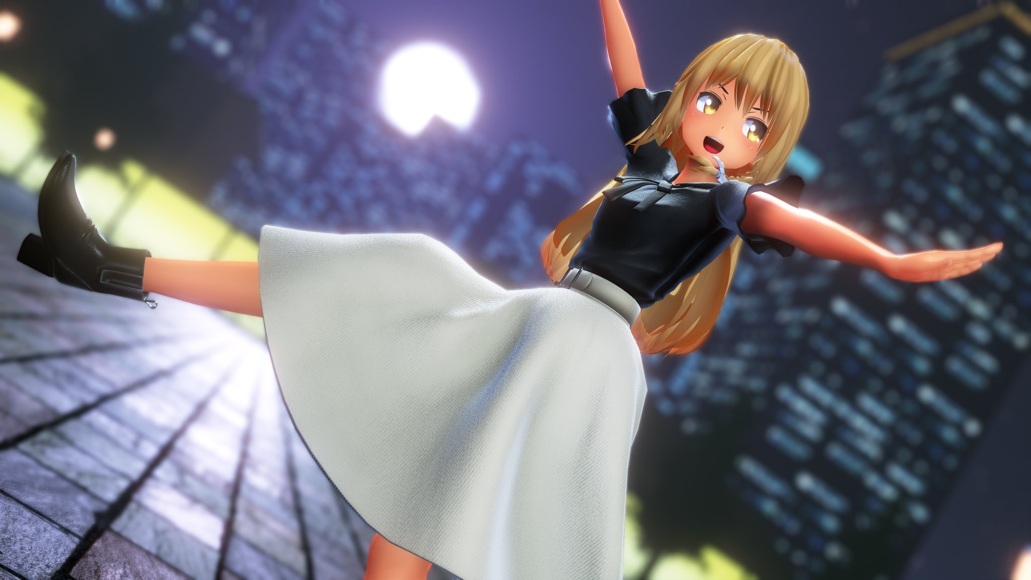 8THMMD on Twitter: "魔理沙で『ネガイボシ』制作中。 振付：かずは様 モーション：P.I.P様 魔理沙：歌奈斗様、アールビット様 ステージ：K@i様 #MMD #東方 ...