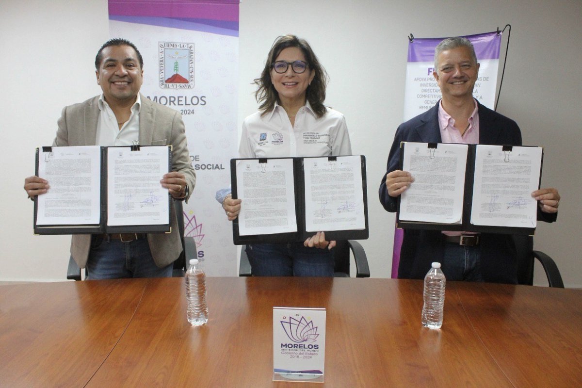 Gobierno de Morelos on Twitter: "Firman @Sedeso_Morelos y @SDEyT_Morelos convenio de ...