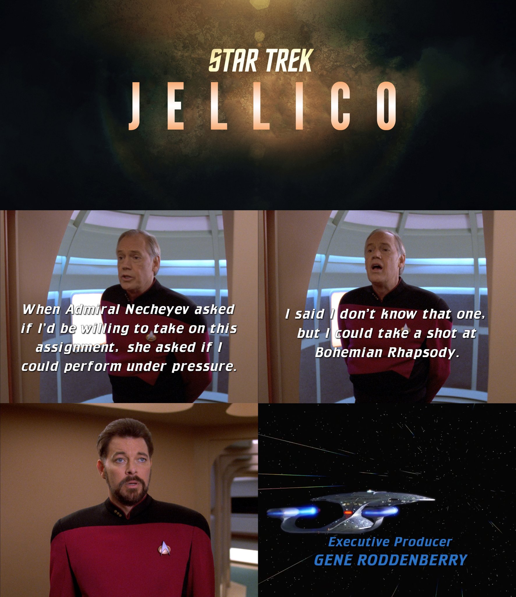 Captain Edward Jellico on Twitter: "Riker: "I want to break free!" Happy Birthday, Freddie. We ...
