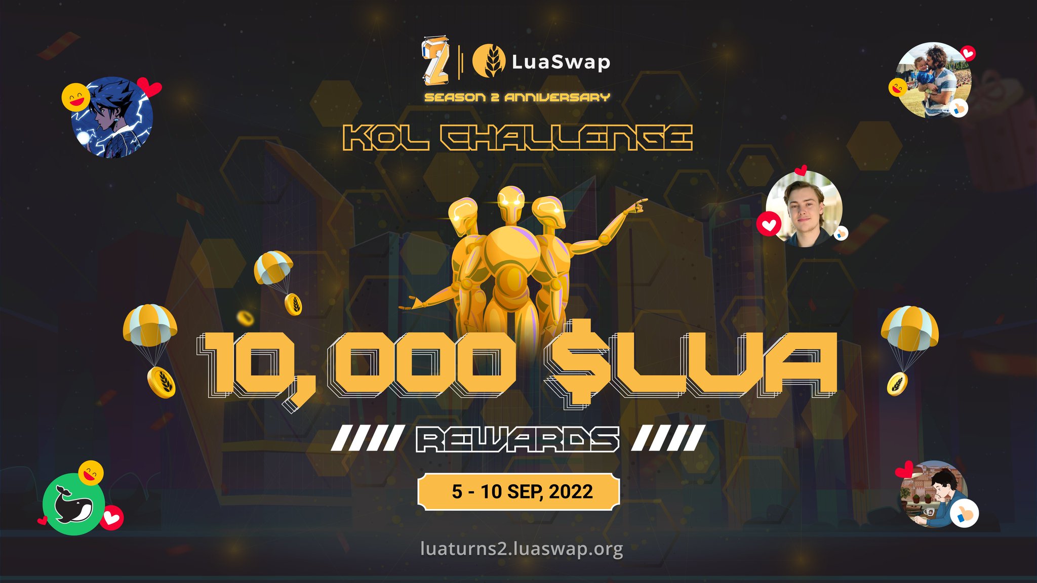 LuaSwap | $LUA on Twitter: "Let's invite your favorite influencoors😍 to @LuaSwap’s Birthday ...