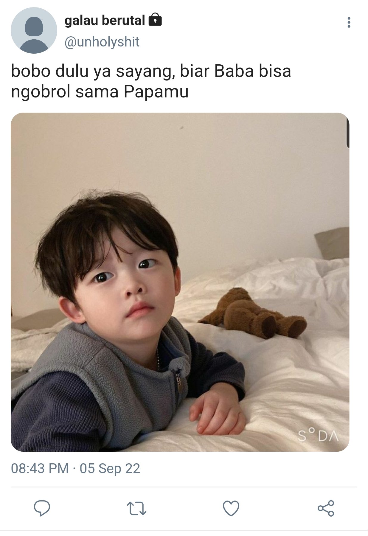 Nov 🪐 || MAU BUCIN MCND LAGI on Twitter: "Asa kamu mau tidur atau mau ikut tante? https://t.co ...