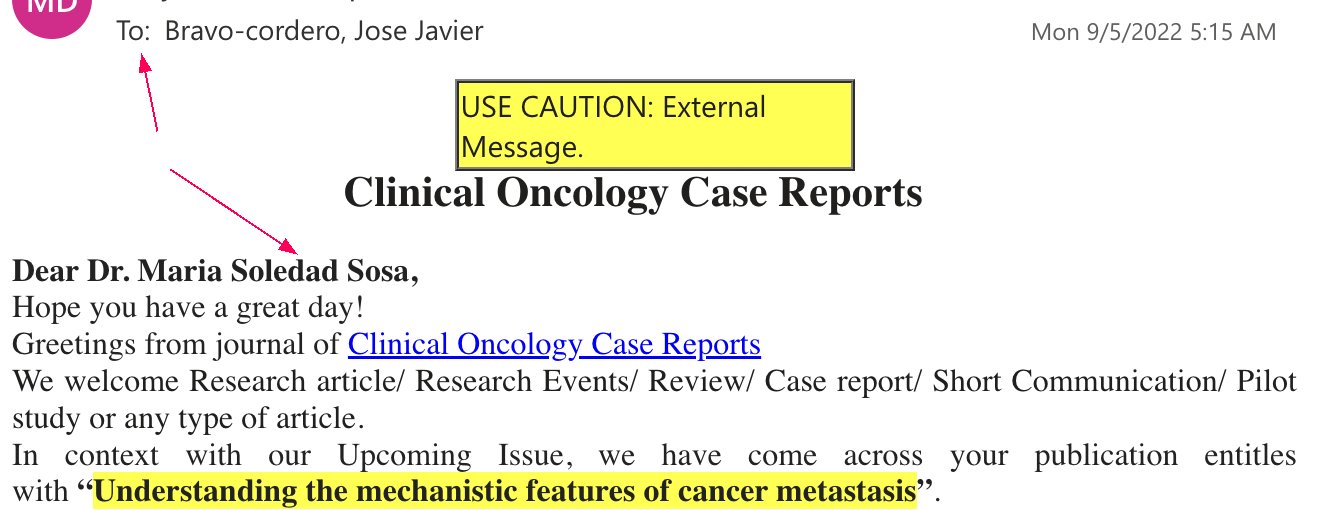 Bravo-Cordero Lab on Twitter: "Predatory journal at its best! Unbelievable! @soledadsosa80 😂😂😂😂😂 ...