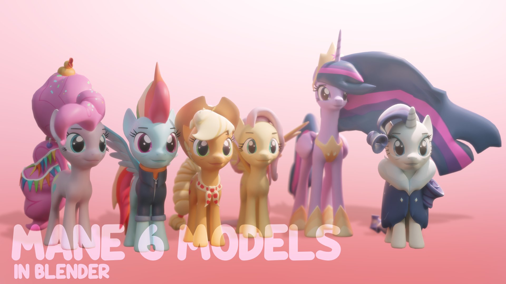 Mlp Fim Mane Six 🪄 Chibi Figurines And Keychains Of The Mane Six