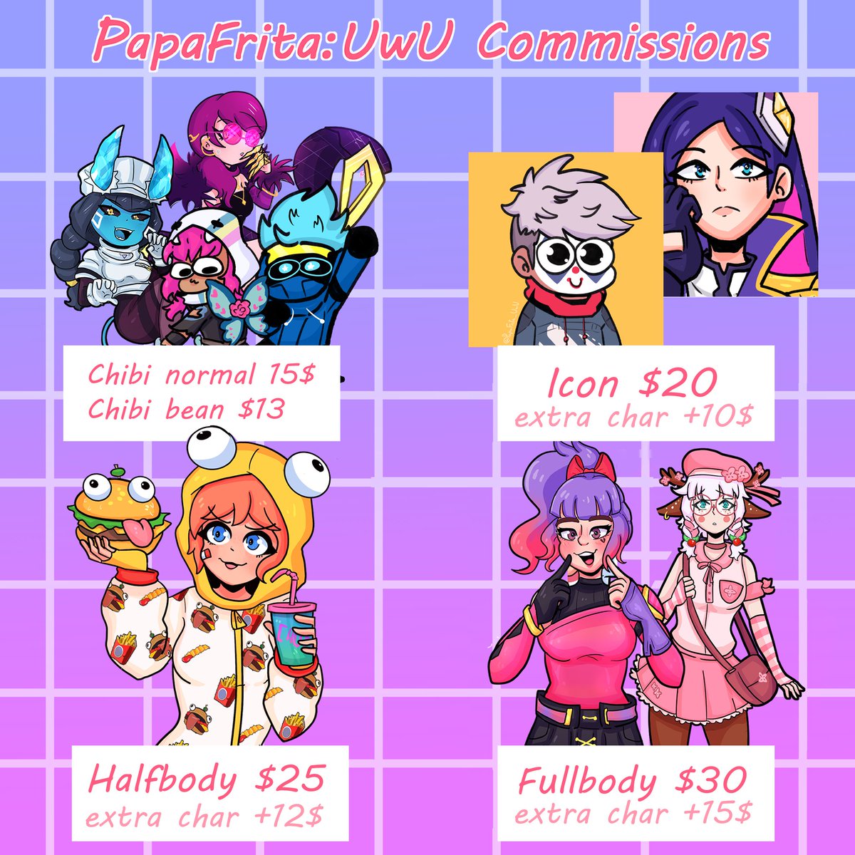 💙FN_Shizuko💙 on Twitter: "RT @PapaFrita_UwU: Commissions open 🍟 Payment via PayPal 🍟 Limited ...