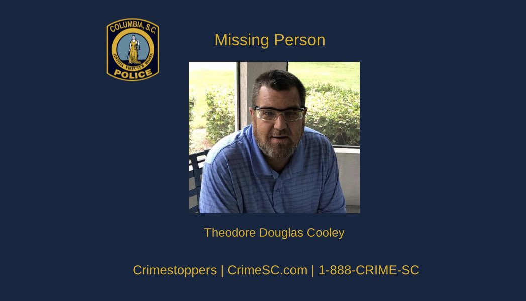 Columbia Police Dept on Twitter: "Missing Man #ColumbiaPDSC officers ...