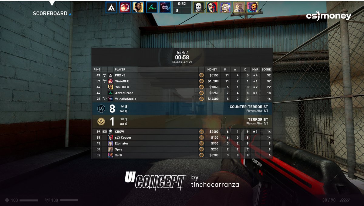 CS.MONEY on Twitter: "Do you guys like this minimalistic version of the CS:GO UI made by Tincho ...