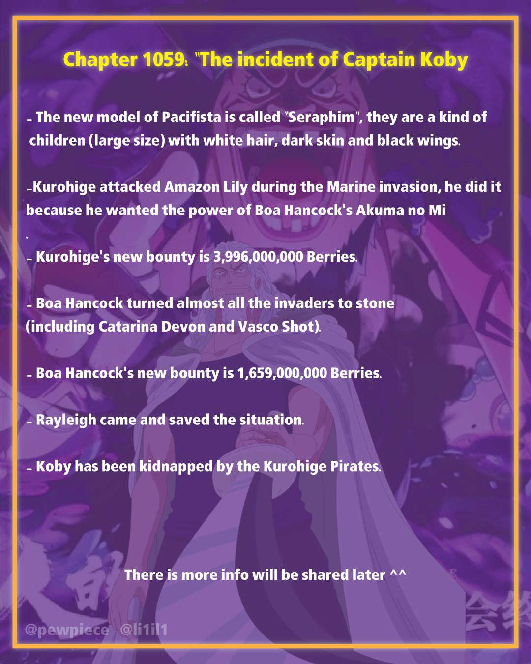 عبدالله☠|~🇸🇦SAN on Twitter: "#سبويلر_ون_بيس #ONEPIECE1059 Brief Spoilers For chapter 1059 تسريب ...