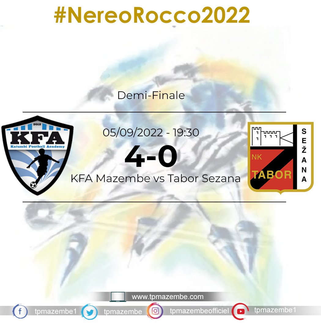 TP Mazembe on Twitter: "#NereoRocco2022 Résultat de la demi-finale #KFA VS Tabor Sezana https ...