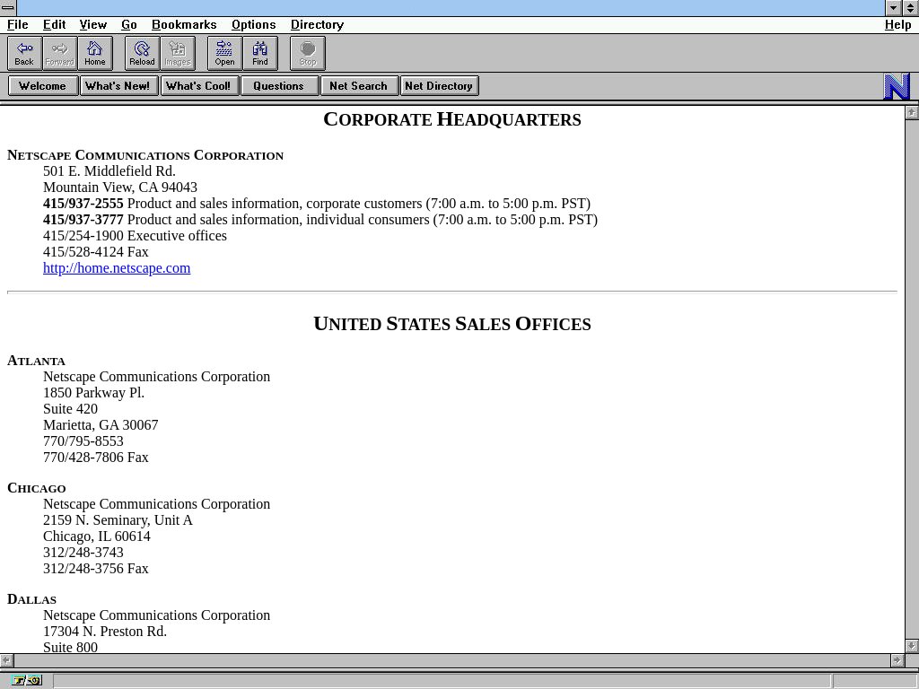 wayback_exe on Twitter: "Contact Information Oct 1996 https://web.archive.org/web/19961027095828 ...