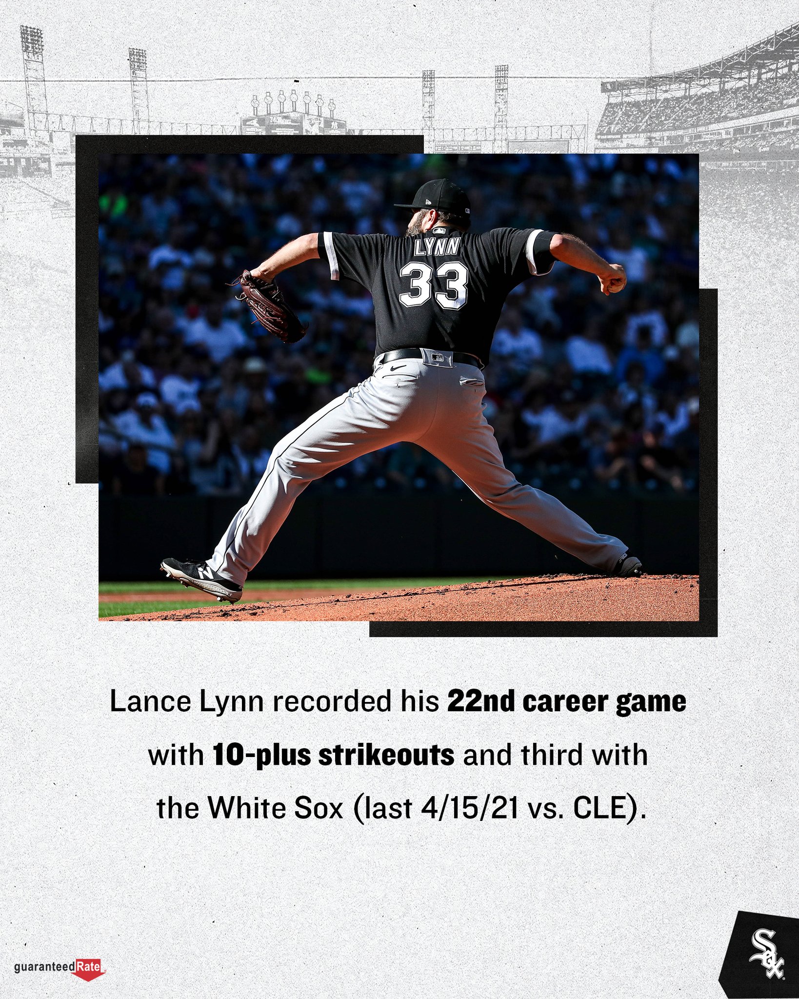 Chicago White Sox on Twitter: "11 strikeouts for Lance Lynn. 👏 https://t.co/CzhtWRncY5" / Twitter