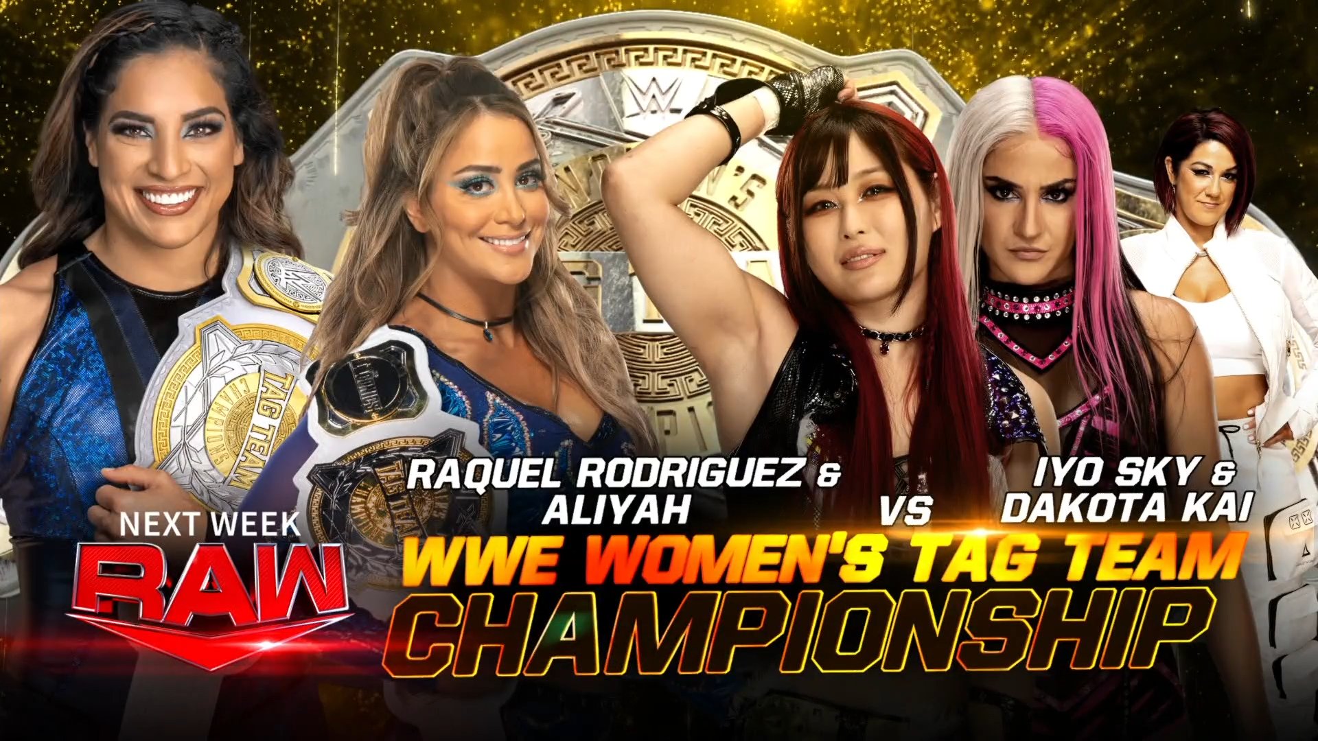 WWE on Twitter: "WWE #WomensTagTitles on the line next Monday on #WWERaw! Can @RaquelWWE & @WWE ...