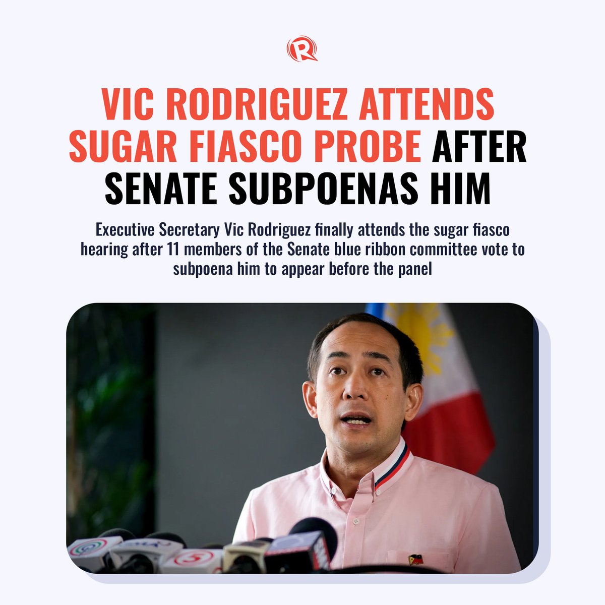 Executive Secretary Victor Rodriguez finally appeared before the Senate ...