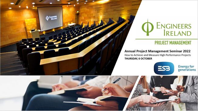 Engineers Ireland on Twitter: "Our Project Management Seminar 2022, kindly sponsored by ESB ...