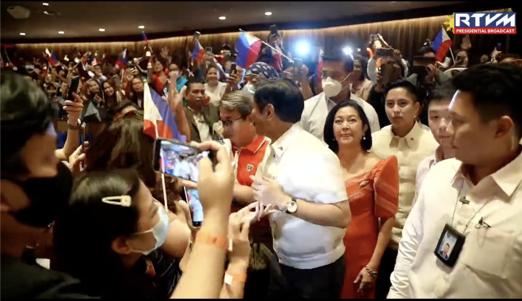 ABS-CBN News on Twitter: "LOOK: President Ferdinand Marcos, Jr. arrives at the Ho Bee Auditorium ...