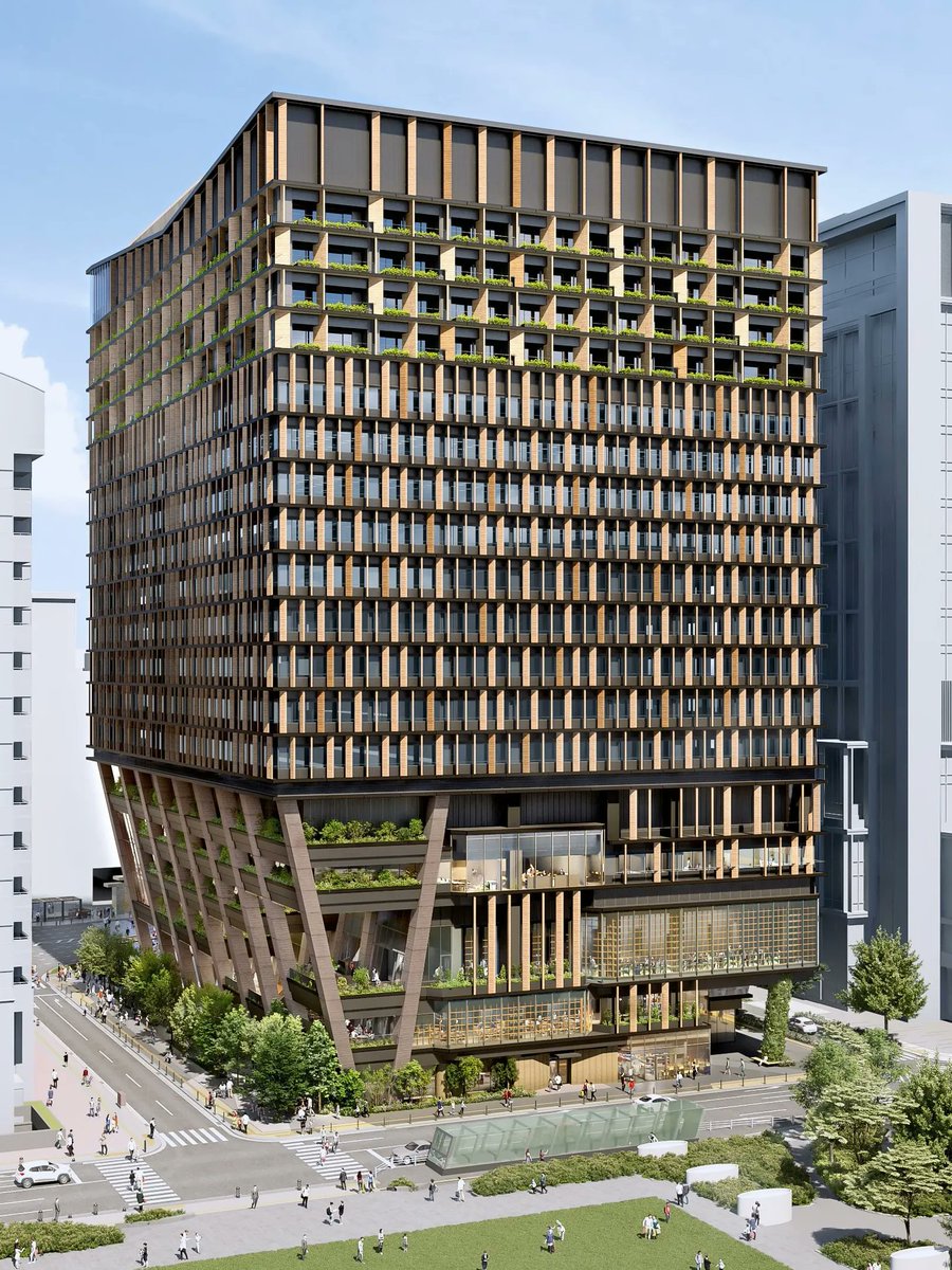 beep_R_A.K. on Twitter: "三菱地所が福岡天神のイムズ跡地に20階建て木質ビル、建物を九州産材のCLTで覆う - 日本大改造 日経クロステック https://xtech ...