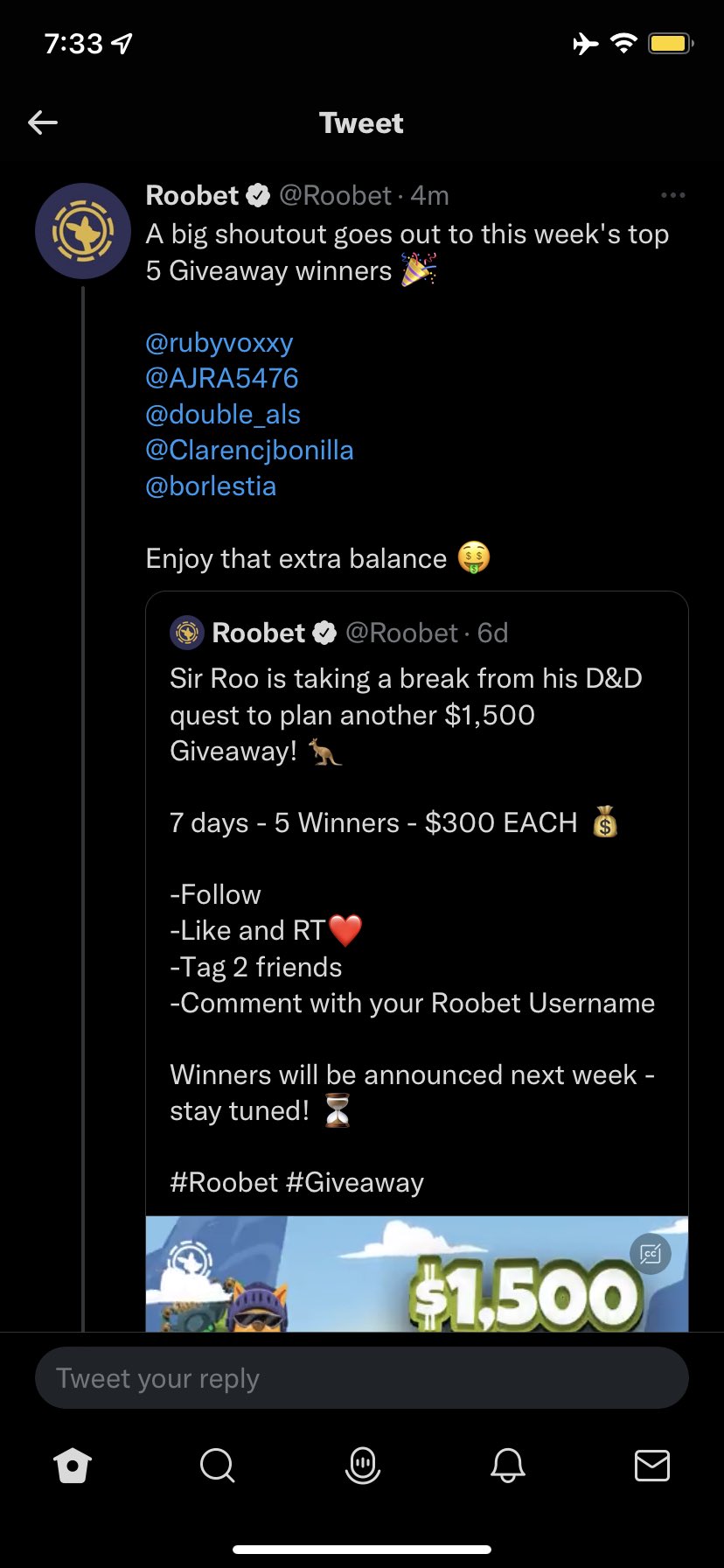 Sari on Twitter: "hey @Roobet care to explain yourselves how the same people got picked for ga ...