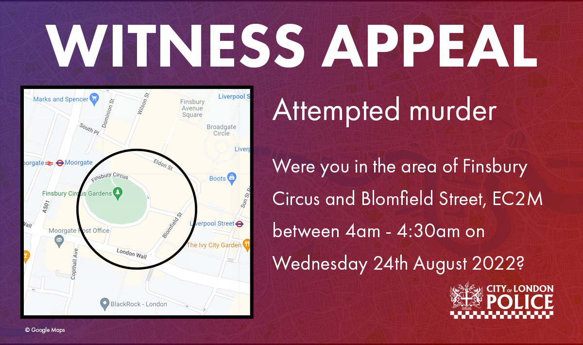 City Of London Police On Twitter Appeal Detectives Investigating An