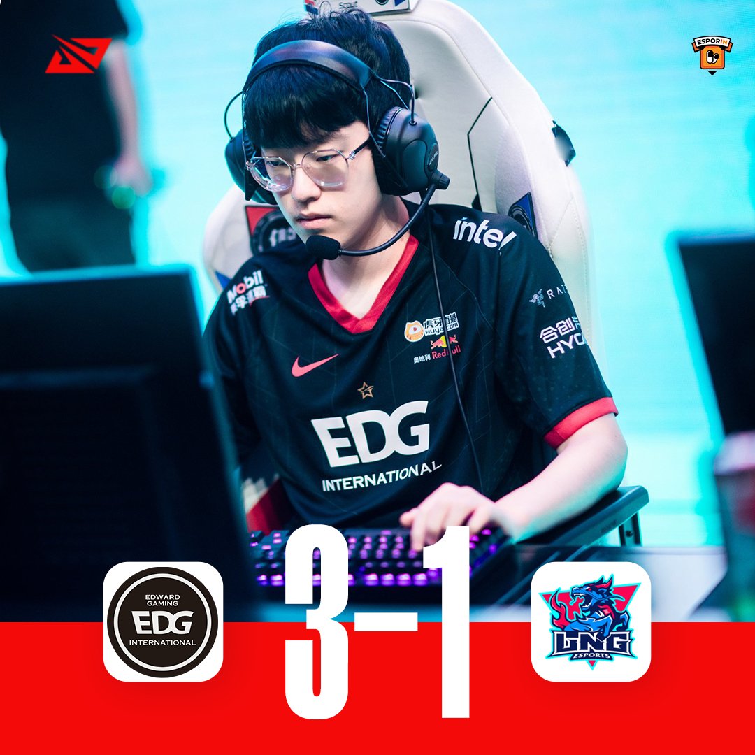 Esporin on Twitter: "EDG, LNG'Yİ ELİYOR! EDG, kaybedenler grubunda rakibi LNG'yi 3-1'lik skorla ...