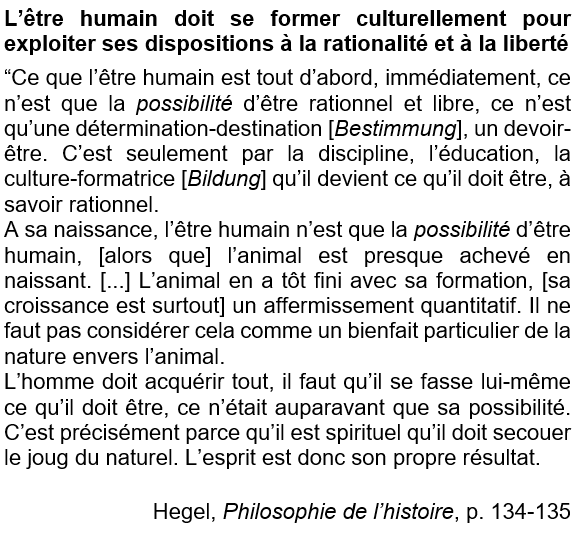 Le rapport moderne à la nature dans la philosophie de l'histoire de ...