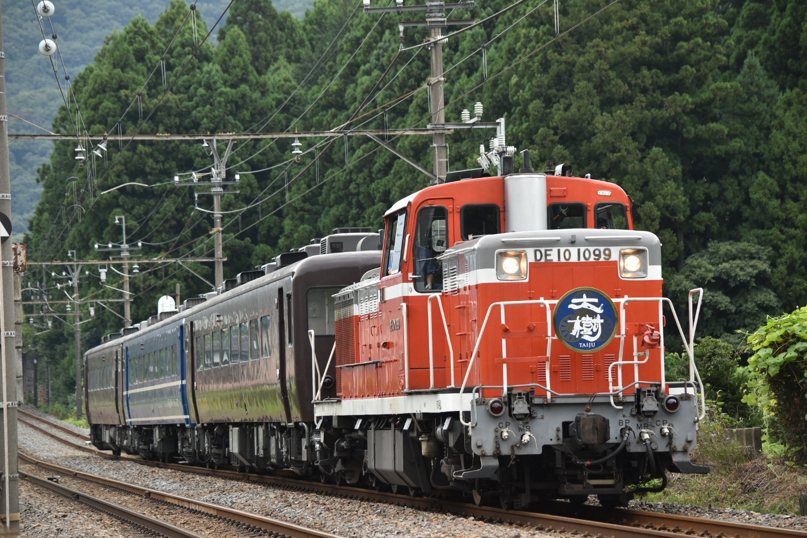 高崎秩父ライン on Twitter: "#撮影報告 #DL大樹 22/8/25 DL大樹 2号 DE10-1099 列車番号:2レ ①@鬼怒川線 鬼怒川温泉～東武ワールドスクエア（鬼怒立岩 ...