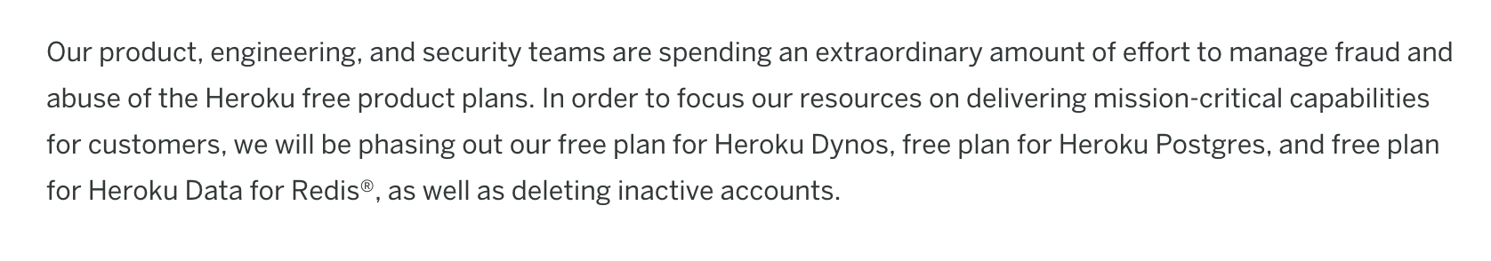 Amjad Masad ⠕ on Twitter: "First of all, I totally understand Heroku's decision. Especially ...