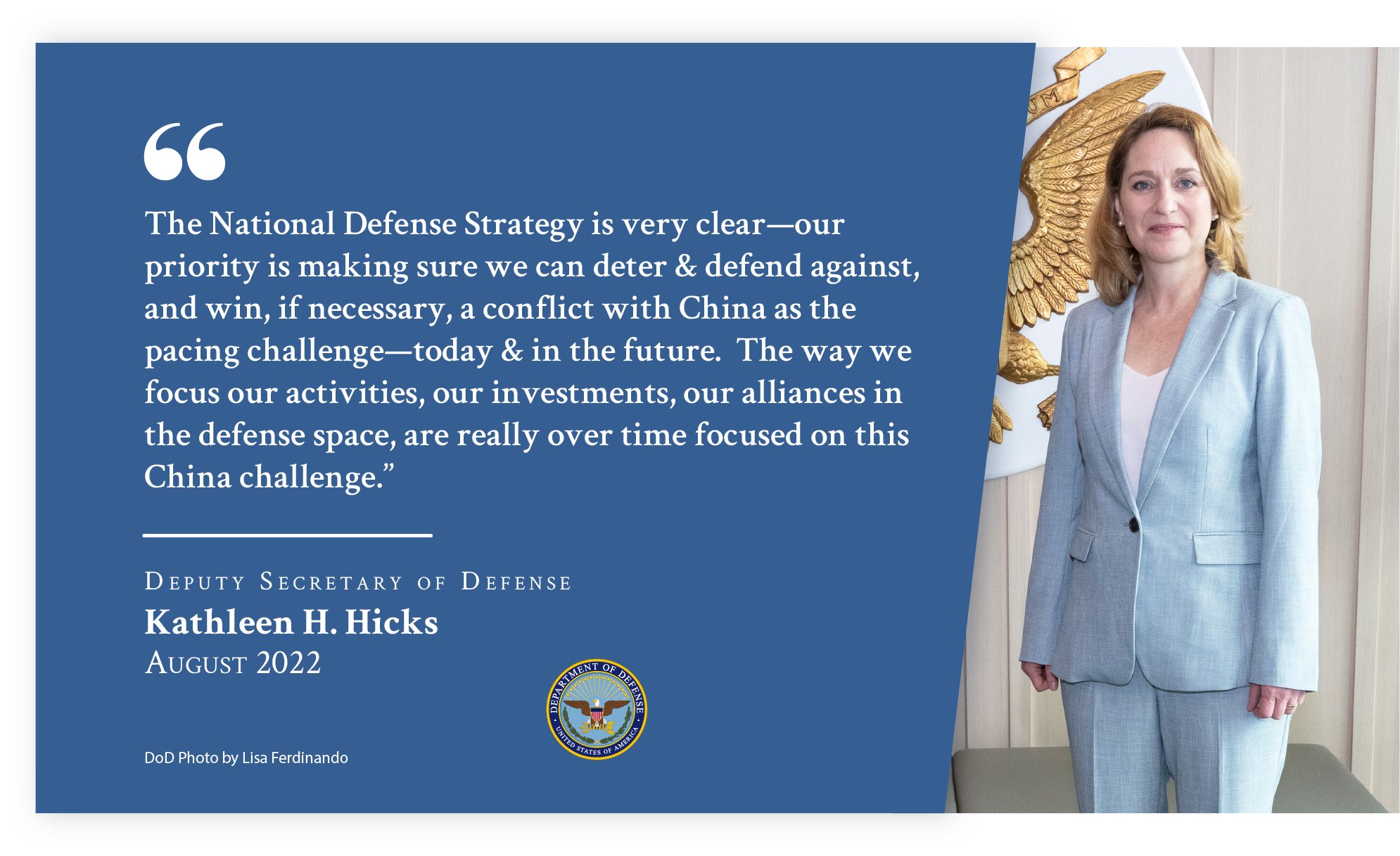Deputy Secretary Of Defense Dr Kathleen Hicks On Twitter The