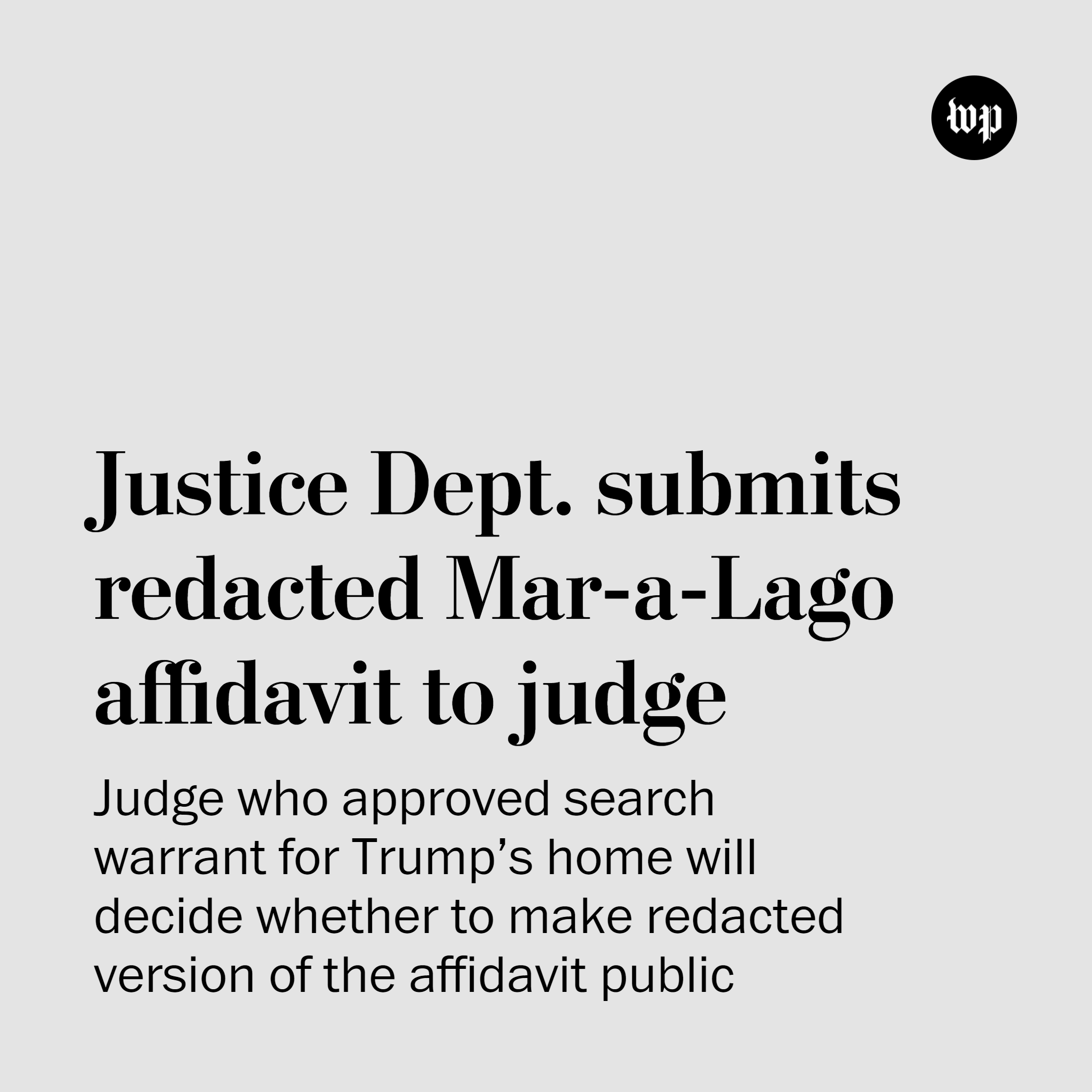 The Washington Post on Twitter: "The affidavit likely contains key information about the ...