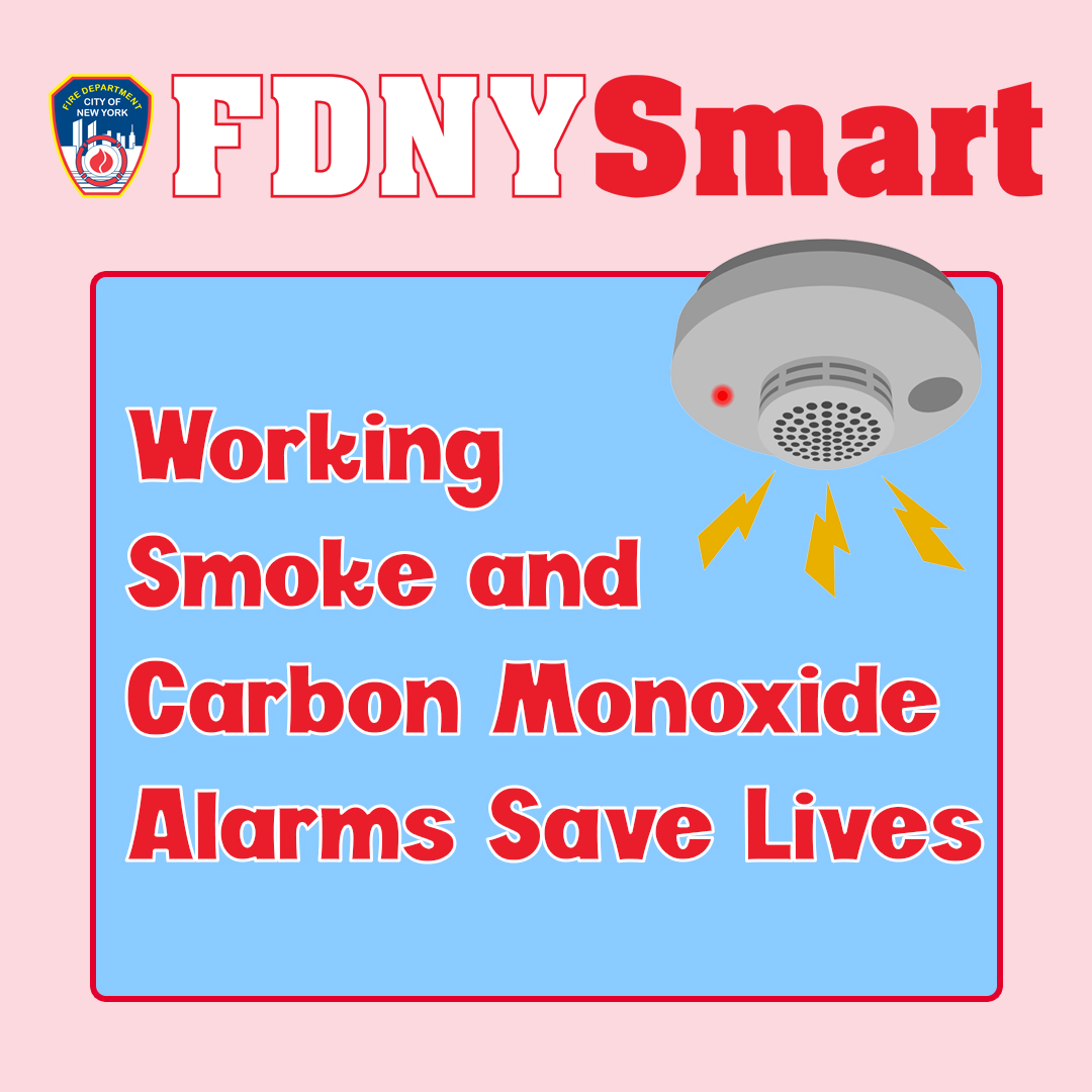 FDNY on Twitter: "Fire spreads fast and CO is a silent killer. Working alarms are the most ...