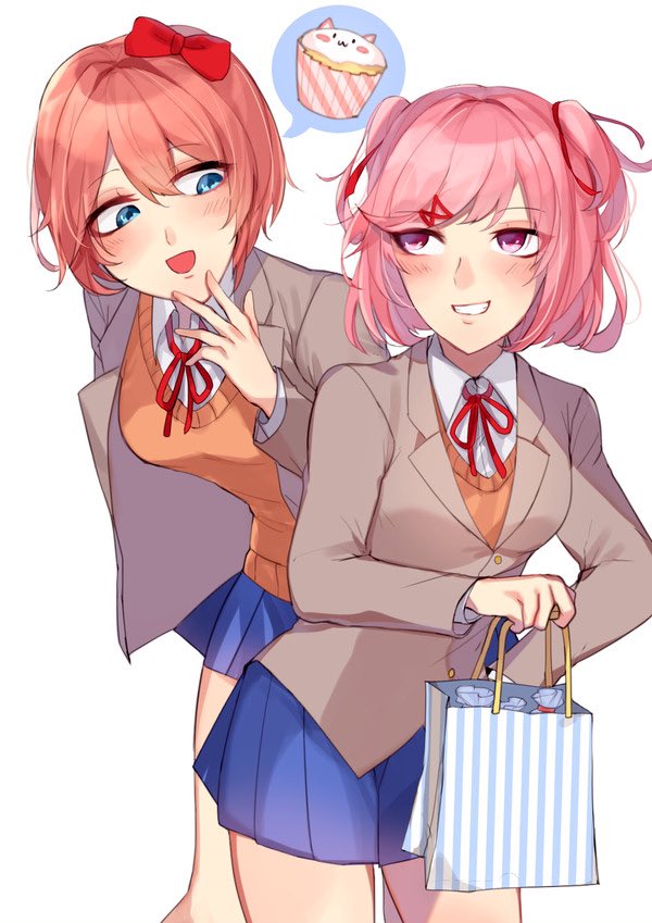 Daily Pics of Sayori on Twitter: "Day 308, Sayori’s after Natsuki’s cupcakes #Sayori #DDLC https ...