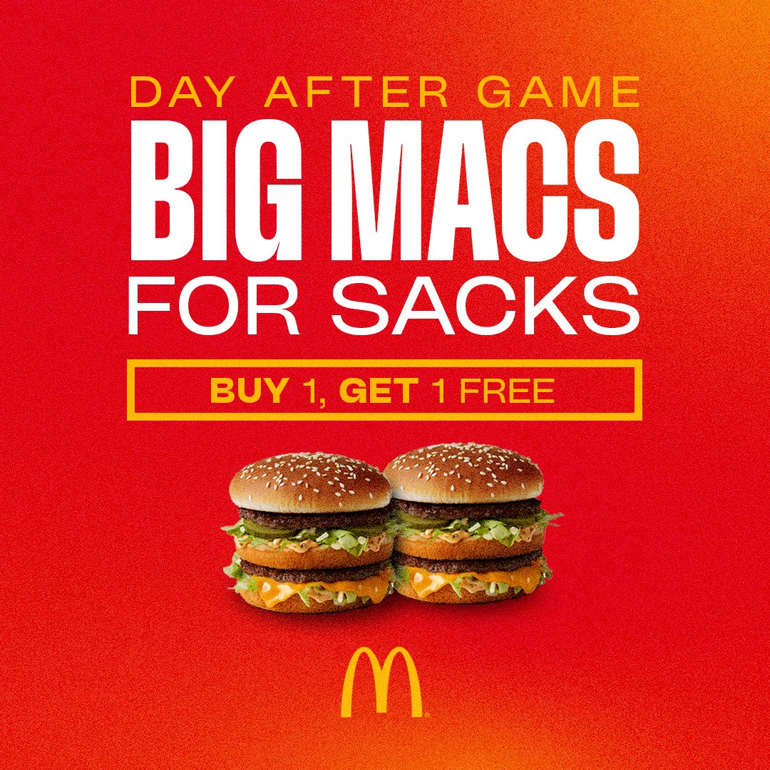 Kansas City Chiefs on Twitter: "Big Macs will be buy one, get one free tomorrow at KC-Area ...