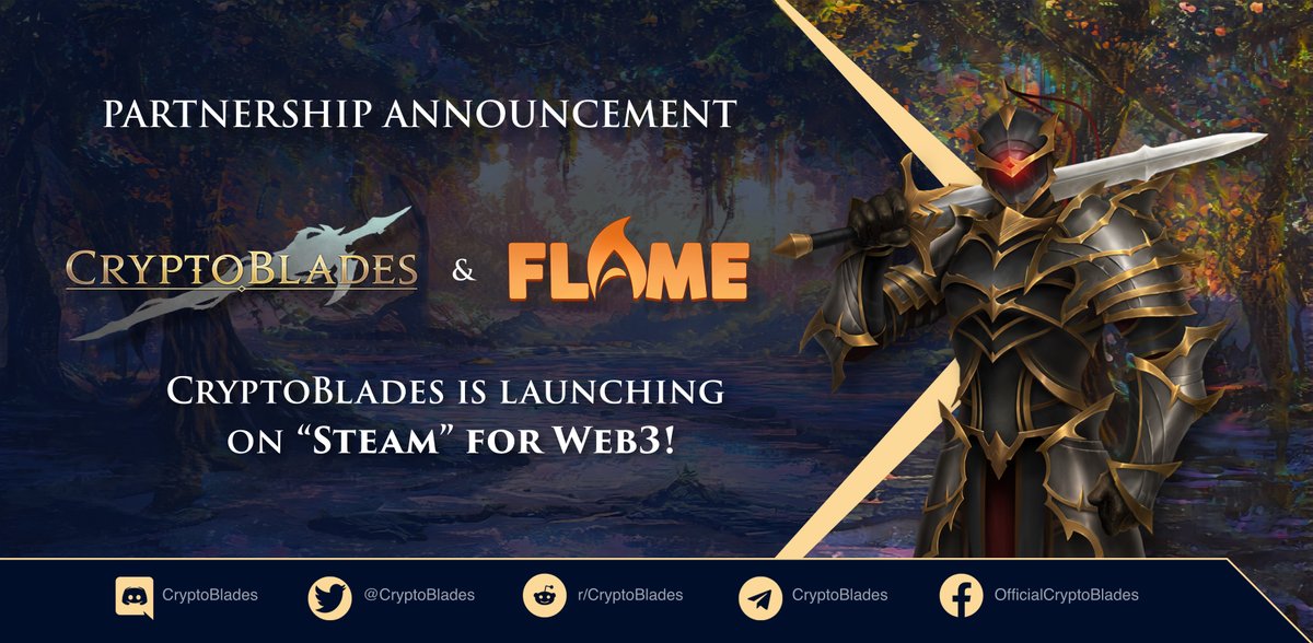 CryptoBlades partners with Flame, the "Steam" of Web3 : r/playtoearngames