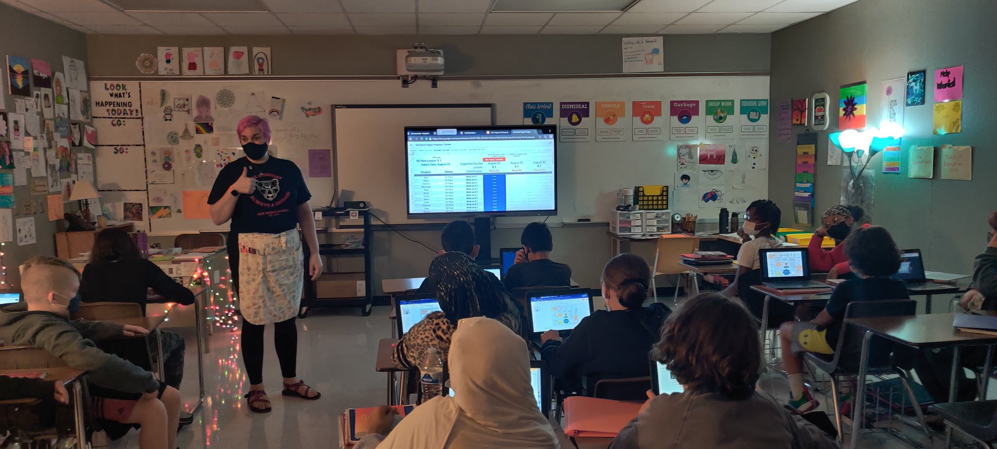 Modern Middle School Classroom