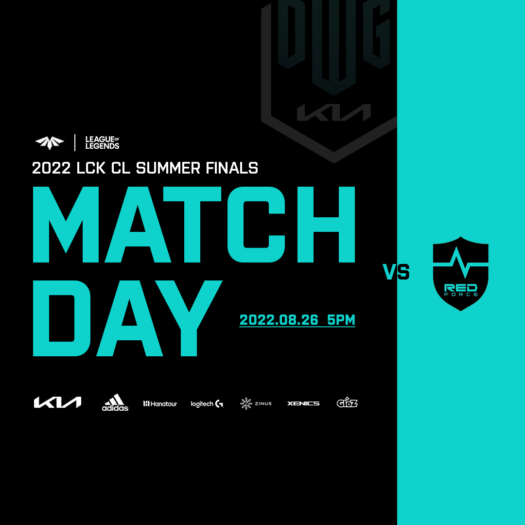DWG KIA on Twitter: "[2022 LCK CL Summer Finals] vs @NS_RedForce 챌린저스 리그 2연패에 도전합니다. 트로피는 DWG ...