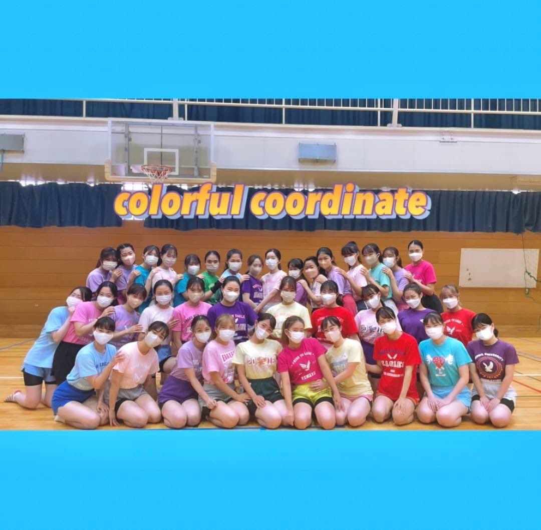 上智大学応援団EAGLES on Twitter: "【カラフルコーデ🌈】 先日EAGLESでは部員みんなで様々なカラーの練習着を着てカラフルコーデを楽しみました 来月は大会に向けてチーム分け ...